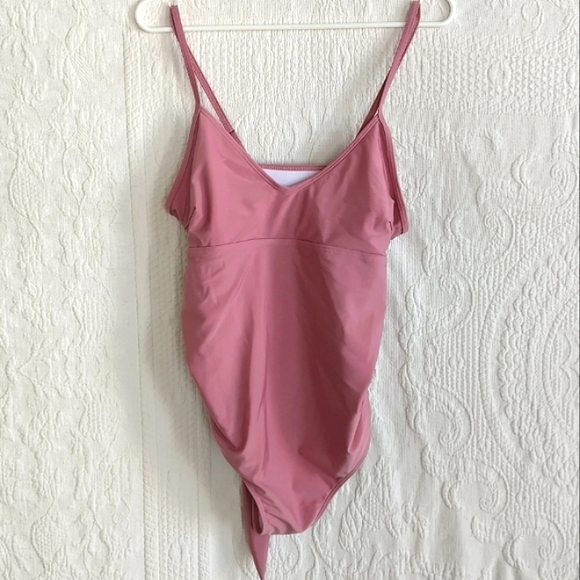 Swim | Baby Pink Bathing Suit One Piece Bow Tie Cute Femme Barbie ...